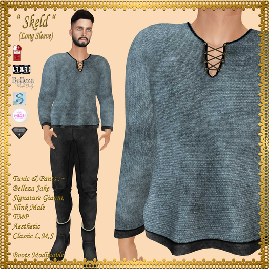 Second Life Marketplace - .: HD :. Skeld Long Sleeve Black Leather ...
