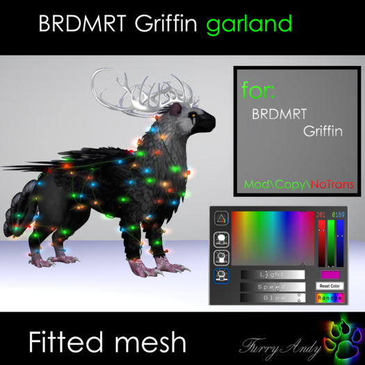 Second Life Marketplace - DEMO - Furry Andy - Garland for BRDMRT Griffin