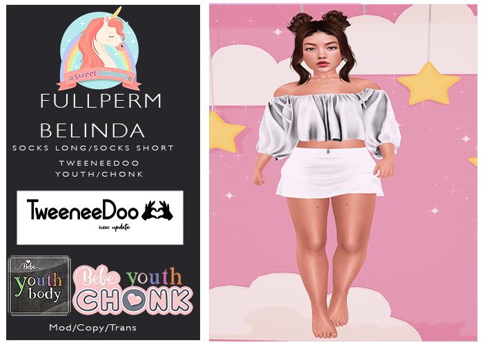 Second Life Marketplace - ::SU::Fullperm Belinda {TweeneeDoo/Youth/Chonk}