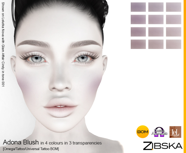 Second Life Marketplace - Zibska [50L CLOSEOUT] ~ Adona Blush in 4 ...
