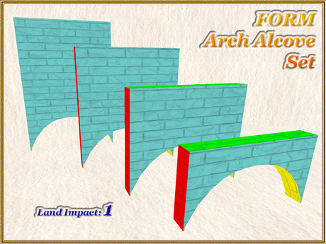 Second Life Marketplace - FORM - Arch Alcove Set (1 LI) (Full perm)