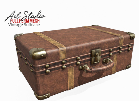 Second Life Marketplace - Art Studio.FULL PERM \\ Vintage Suitcase