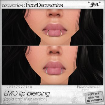 Second Life Marketplace - *JA* EMO piercings silver&gold
