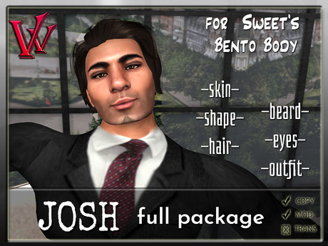 Second Life Marketplace - JOSH shape and skin for Sweet's Bento BODY