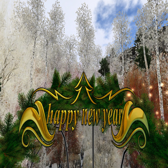 Second Life Marketplace - Happy New Year Sign 2 sided copy, modify