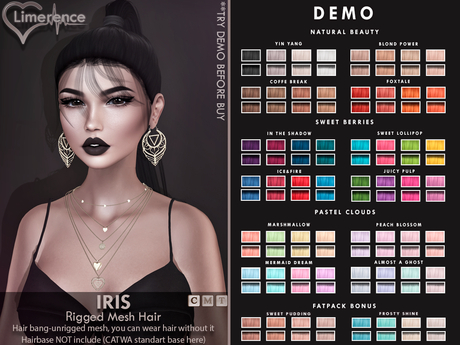 Second Life Marketplace - {Limerence} Iris hair-DEMO
