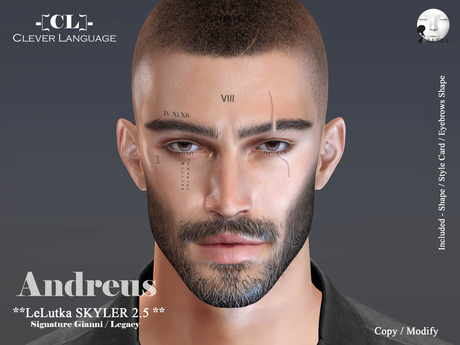 Second Life Marketplace - -[Clever Language]- Andreus Shape (LeLUTKA ...