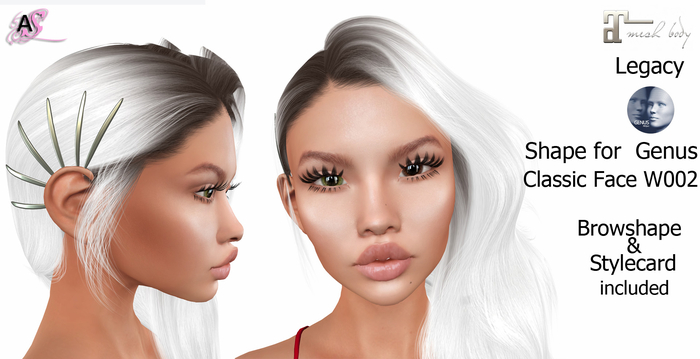 Second Life Marketplace - HONEY-Shape for Genus Head - Classic Face W002