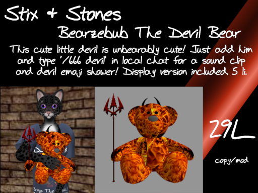 Second Life Marketplace - ~S&S~ Bearzebub The Devil Bear