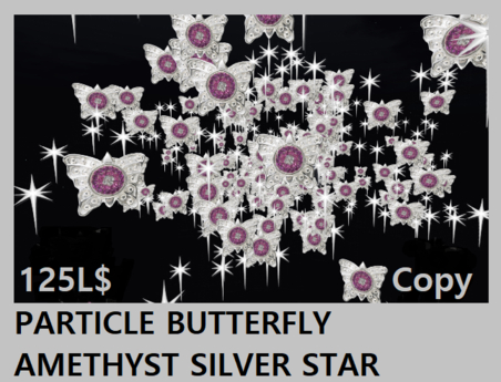 Second Life Marketplace - PARTICLE BUTTERFLY AMETHYST SILVER STAR