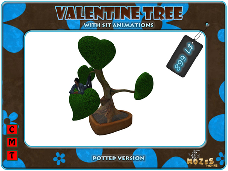 Second Life Marketplace - Sale !!! Valentine tree potted (Animated)