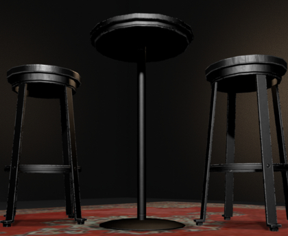 Second Life Marketplace - NIGHTCLUB | Bar Table & Stool Set
