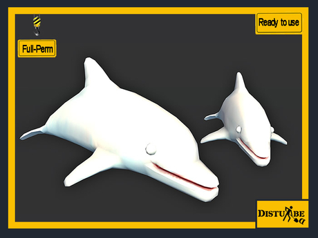 Second Life Marketplace - ::DisturbeD:: Toonpets - Dolphin - FULL PERM MESH