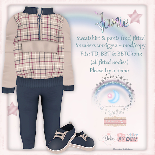 Second Life Marketplace - OUD Jamie Blue Sweatsuit TDB, BBT, BBTC ...