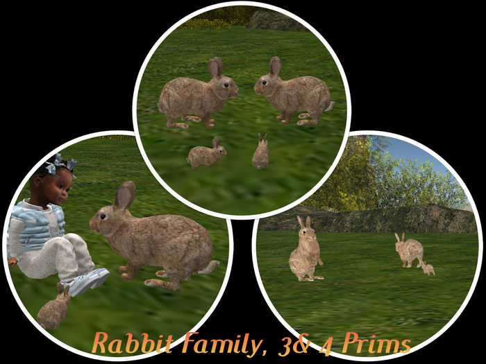Second Life Marketplace - cookiefurniture - rabbit Family V