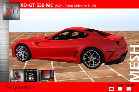 Second Life Marketplace - XD-GT 599 GTO Boxed V4