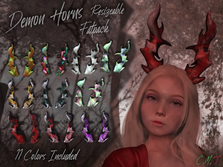 Second Life Marketplace - Demon Horns - Fatpack - Strange Merchant