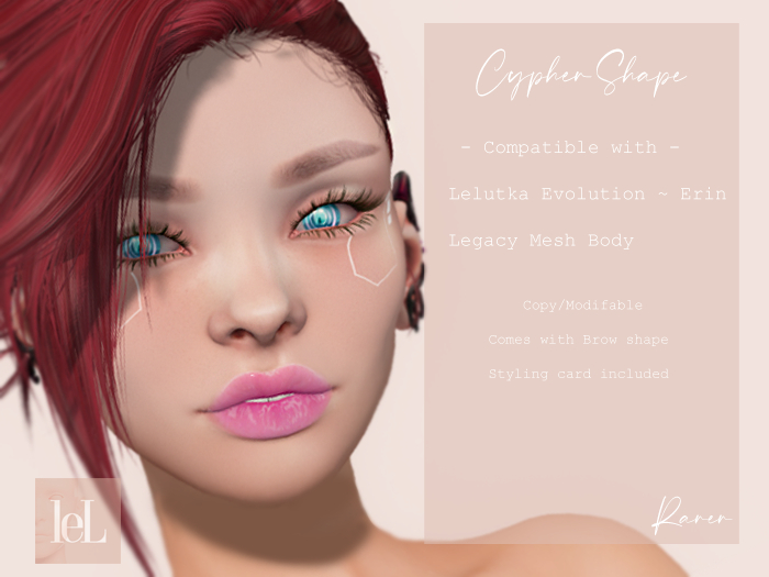 Second Life Marketplace - Rarer - Cypher Shape (Lelutka Evolution Erin ...