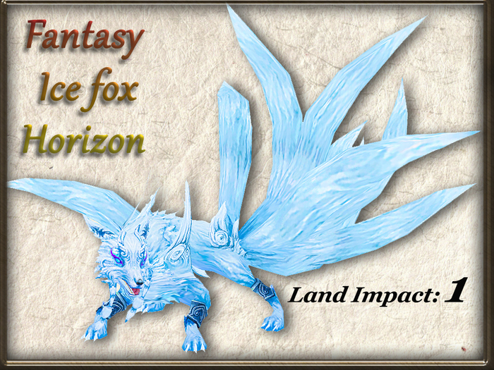 Second Life Marketplace - Fantasy - Ice fox Horizon ( 1 Li ) Full Perm
