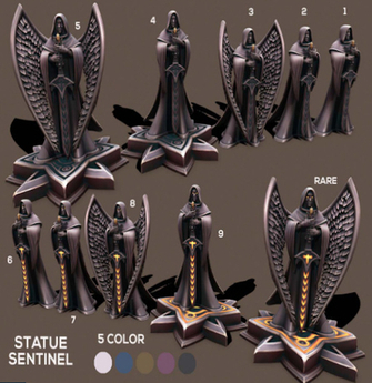 Second Life Marketplace - Statue Sentinel 10 Gold RARE