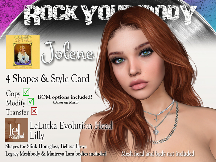 Second Life Marketplace - Rock Your Body Shapes JOLENE (For LeLutka ...