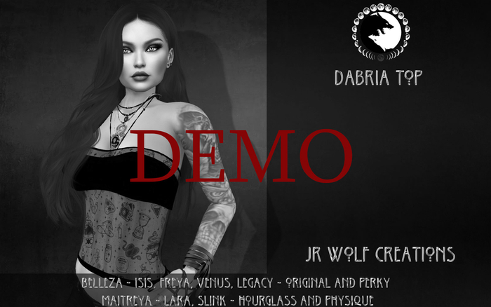 Second Life Marketplace - Dabria Top DEMO ADD ME (JR Wolf Creations)