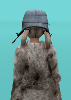 Second Life Marketplace - Blond hair - ponytails, in a hat with earflaps.