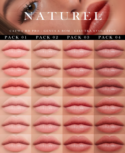 Second Life Marketplace - VELOUR: Naturel HD Lips - Pack 01 (Lelutka ...