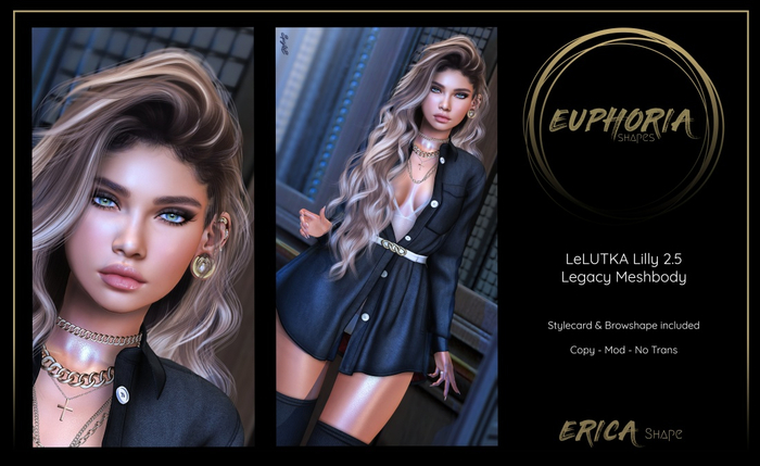 Second Life Marketplace - EUPHORIA Shapes - ERICA Shape ( LeLUTKA ...