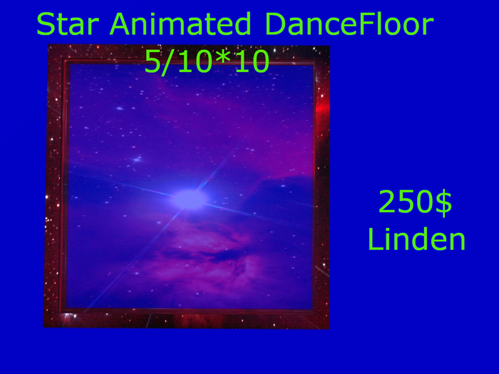 Second Life Marketplace - Star Red Animated Dance Floor (5D 11*11)