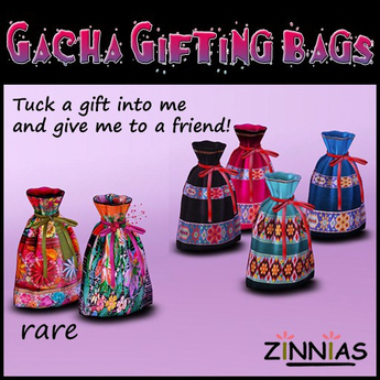 Second Life Marketplace - *Zinnias Gacha Gifting Bag Bands RARE