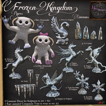 Second Life Marketplace - 9. *HEXtraordinary* Gryphon Ice Sculpture