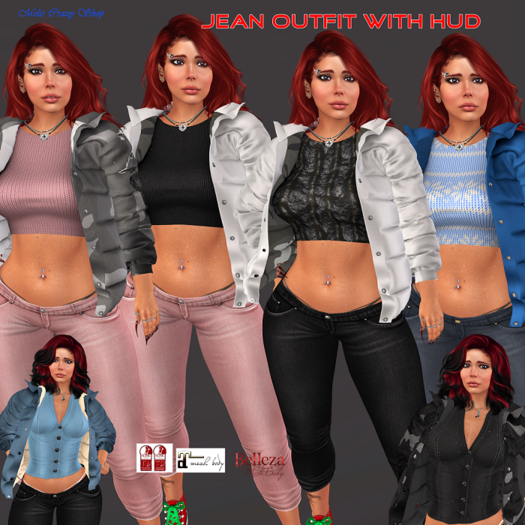 Second Life Marketplace - JEAN Outfit inkl BOM Shirt