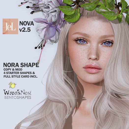 Second Life Marketplace - { wren's nest } Nora Shape for LeLutka Nova v2.5