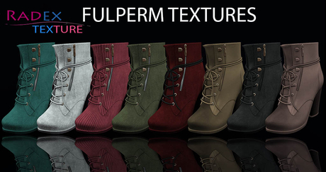 Second Life Marketplace - RADEX FULPERM TEXTURES U1BOOTS Ankle Tied ...