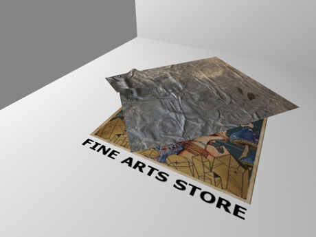 Second Life Marketplace - Drop Cloth - Grey Dirty - Artist Studio Copy/Mod