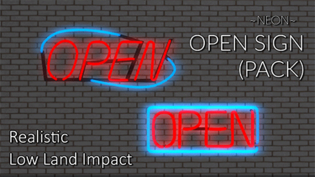 Second Life Marketplace - ~NEON~ OPEN SIGNS PACK