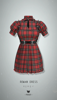 Second Life Marketplace - -Pixicat- Rowan Dress (TartanRed)