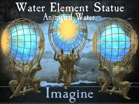 Second Life Marketplace - I: Water Element Statue - Gold