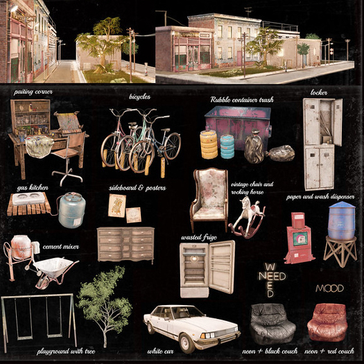 Second Life Marketplace - HIDEKI - sideboard & posters
