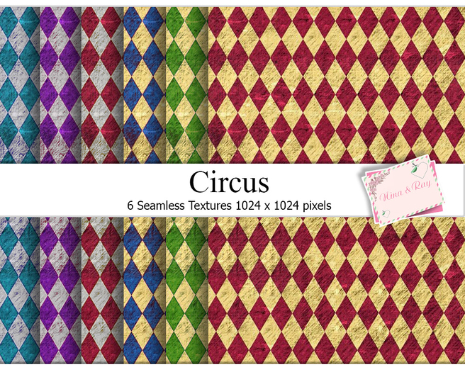 Second Life Marketplace - Circus - 6 Textures Seamless - NINA and RAY NR
