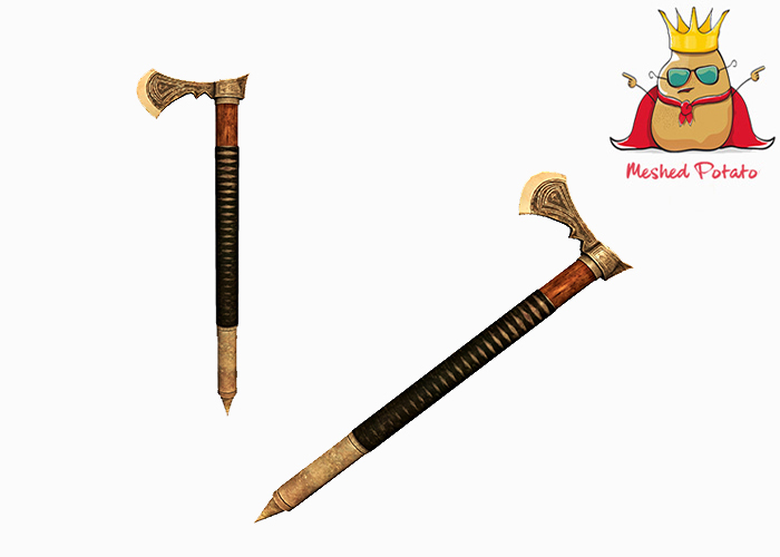 Second Life Marketplace - Meshed Potato - Medieval War Axe - Full Perm Mesh