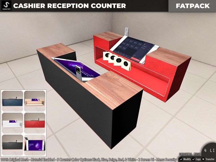 Second Life Marketplace - [satus Inc] Cashier Reception Counter