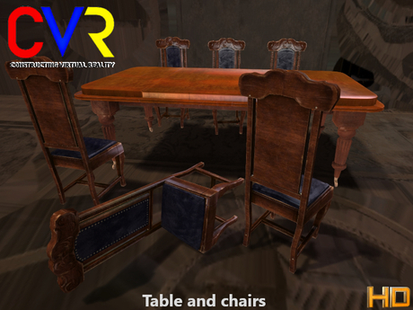 Second Life Marketplace - CVR Table and chairs HD box