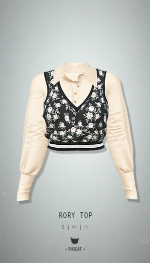 Second Life Marketplace - -Pixicat- Rory Top (Rose)