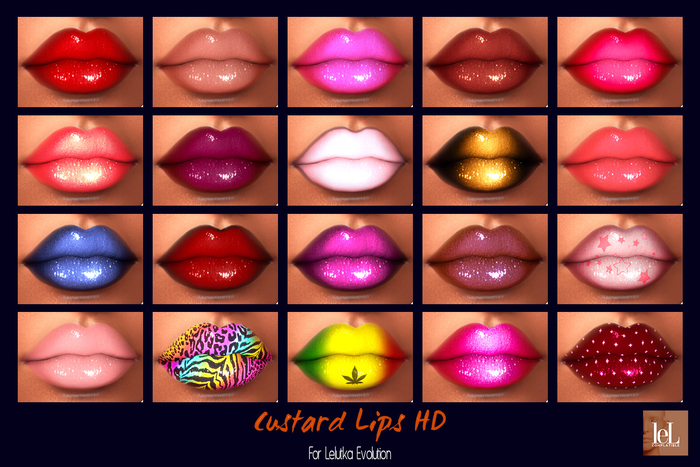Second Life Marketplace - SeXXXual Custard Lips HD for Lelutka Evolution