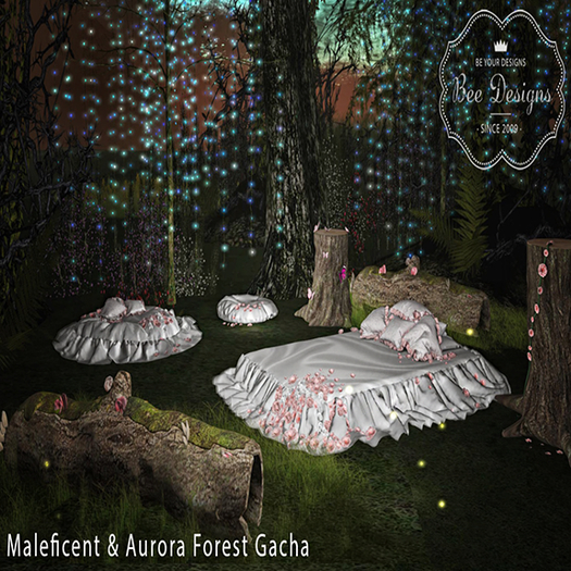 Second Life Marketplace - Bee Designs Maleficent & Aurora Forest Gacha ...