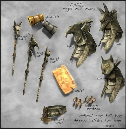 Second Life Marketplace - -DRD- Ancient egypt- gauntlets