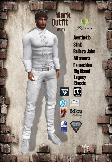 Second Life Marketplace - Res_Mark casual Outfit white