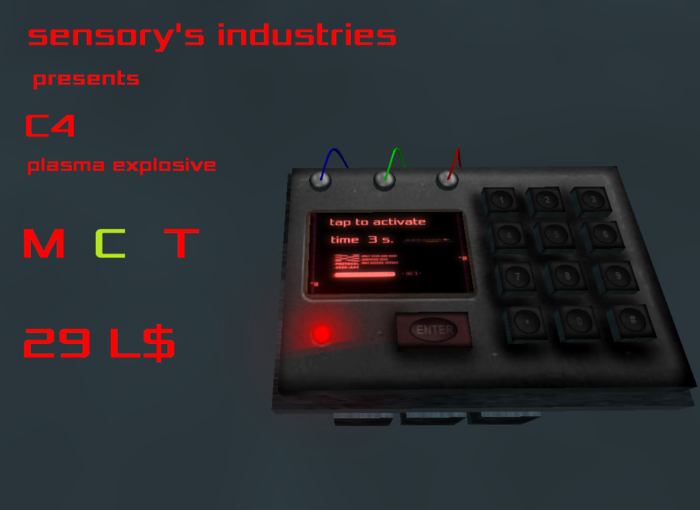 Second Life Marketplace - C4 plasma explosive BOX